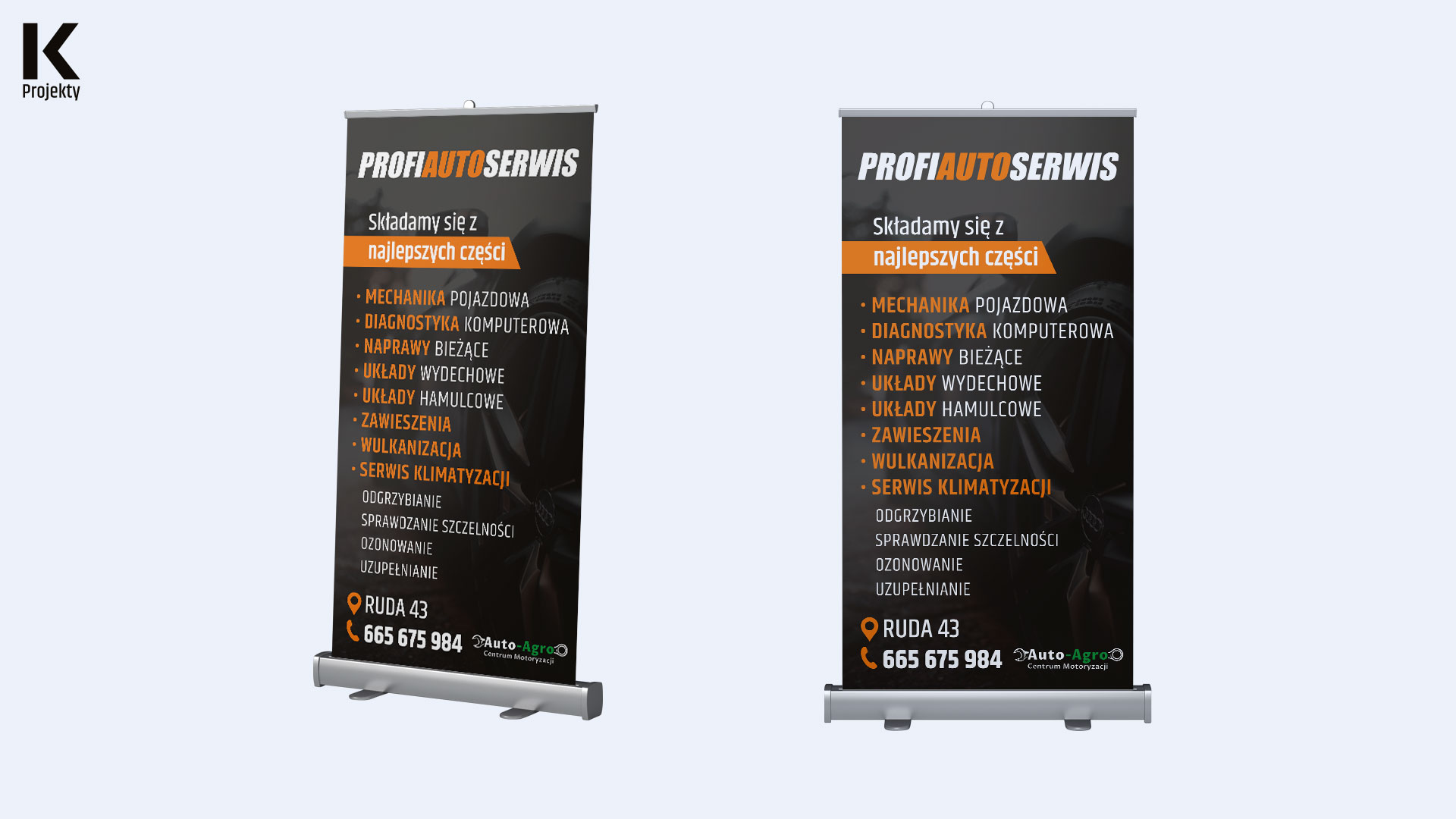 k-projekty.pl » Roll Up 100x200 cm dla Profi Auto Serwis Ruda k. Wyrzyska